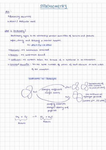 Stoichiometry IGCSE revision notes | Teaching Resources