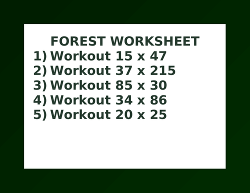 FOREST WORKSHEET 18 | Teaching Resources