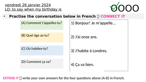 French numbers and months | Teaching Resources