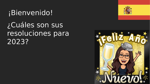 New Years resolutions - Spanish version | Teaching Resources