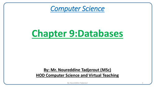 Igcse Year 2023 Year 10 And 11 Chapter 9 Databases Teaching Resources 