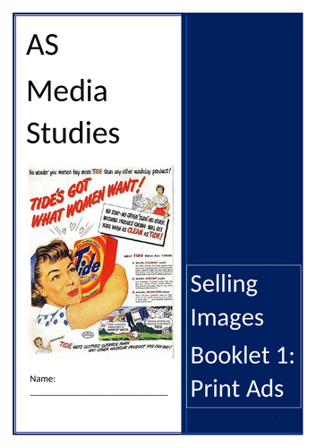 WJEC AS Media Studies: Selling Images | Teaching Resources