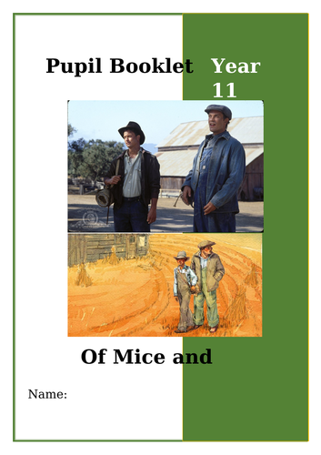 Of Mice and Men Booklet | Teaching Resources