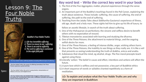 Lesson 9: The Four Noble Truths | Teaching Resources