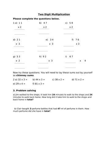 Two Digit Multiplication | Teaching Resources