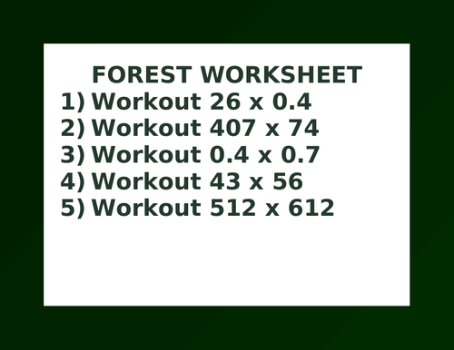 FOREST WORKSHEET 23 | Teaching Resources