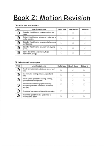 Motion Revision Workbook | Teaching Resources Motion Revision Workbook | Teaching Resources