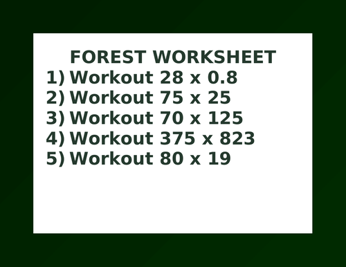 FOREST WORKSHEET 41 | Teaching Resources