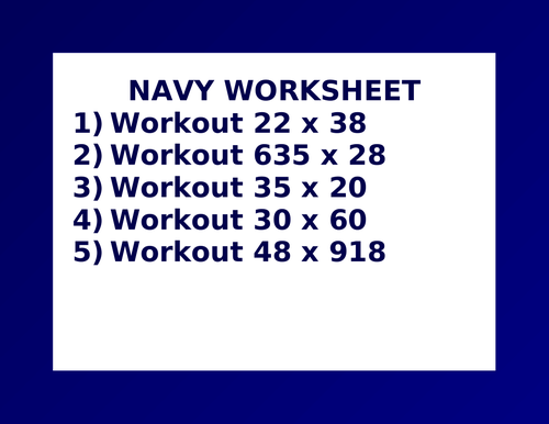 NAVY WORKSHEET 2 | Teaching Resources
