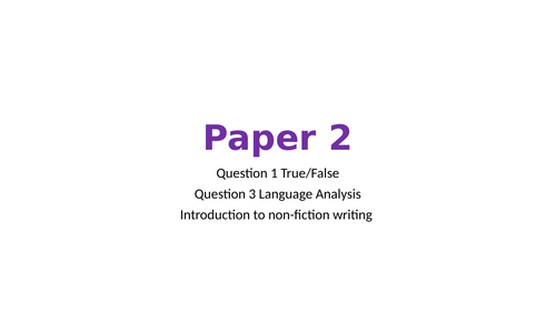 Paper 2. Q1/3/5 | Teaching Resources