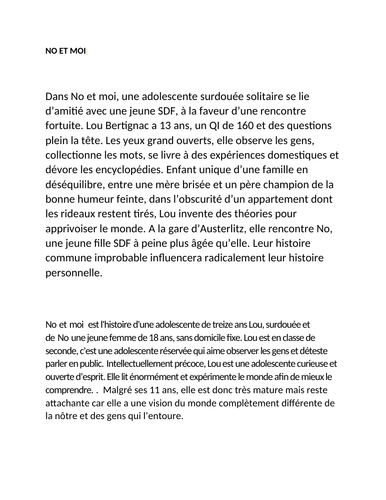 Revision Aid NO ET MOI FRENCH A LEVEL - ambitious vocabulary and ...
