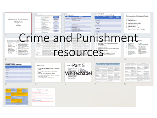 GCSE History Crime and Punishment resources Whitechapel c1870-1900 ...