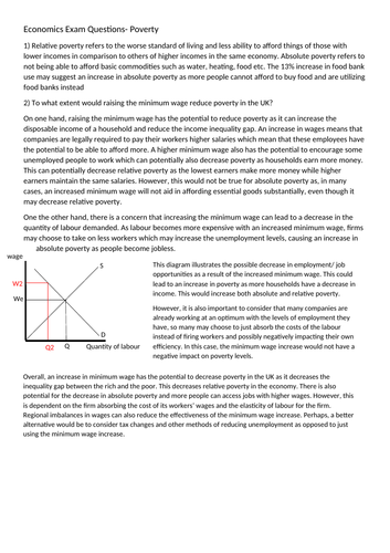 Poverty Exam Question example | Teaching Resources