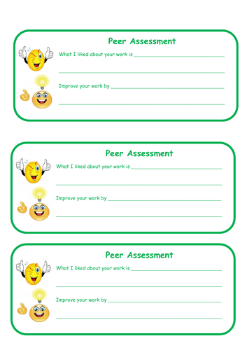 Peer Assessment | Teaching Resources Peer Assessment | Teaching Resources