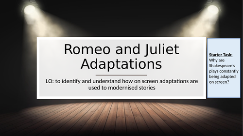 Romeo and Juliet: Baz Luhrumann Adaptation | Teaching Resources