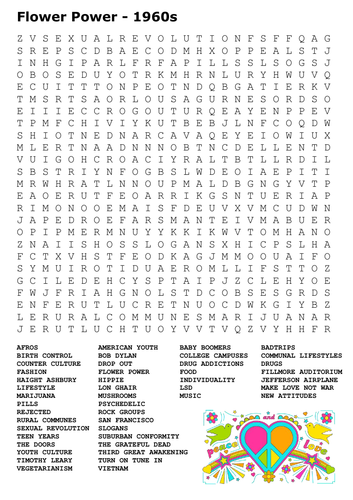Flower Power Word Search | Teaching Resources