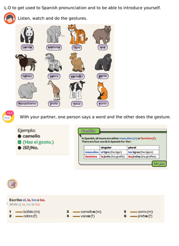 Viva 1 Module 1 Mi Vida Worksheets | Teaching Resources