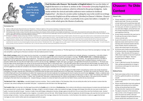 A Level The Merchant's Tale | Teaching Resources