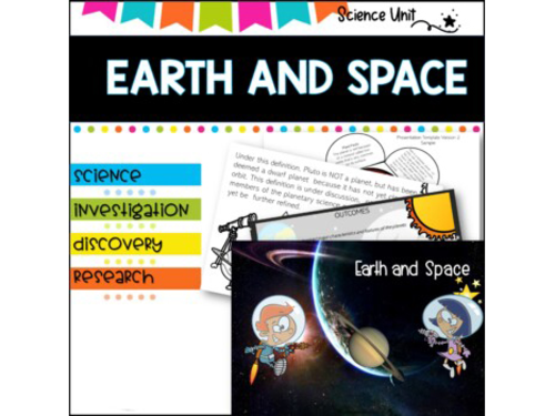Space, Solar Systems, Planets-Earth Primary Grades Science Unit SUB ...