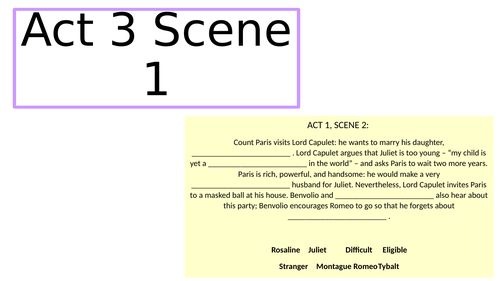 Romeo and Juliet Act 2 Scene 6 The Wedding | Teaching Resources