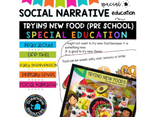 Social Narrative-TRYING NEW FOOD (PRESCHOOL VERSION) A Story for SPED ...