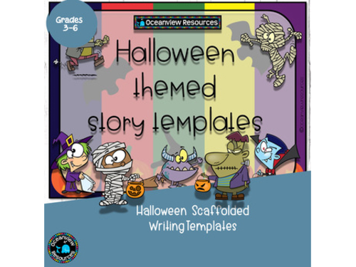 Halloween Stories with Story templates | Teaching Resources