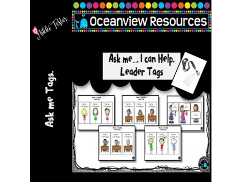 Ask for help tags-Behavior management cards | Teaching Resources