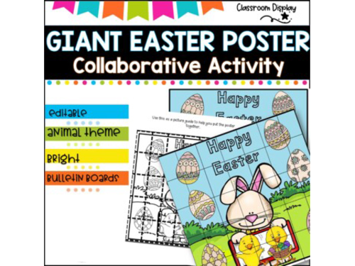 Easter Collaborative Poster I Bulletin Board I Poster | Teaching Resources
