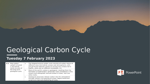 Geological Carbon Cycle | Teaching Resources