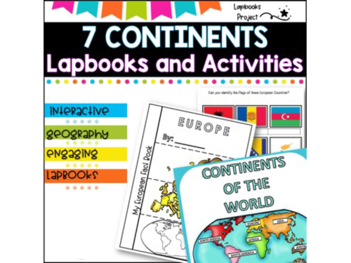7 Continents of the World- Lapbooks and activities | Teaching Resources