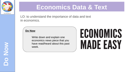 Economics Importance of text | Teaching Resources