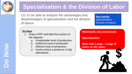 Specialisation Division of Labor | Teaching Resources