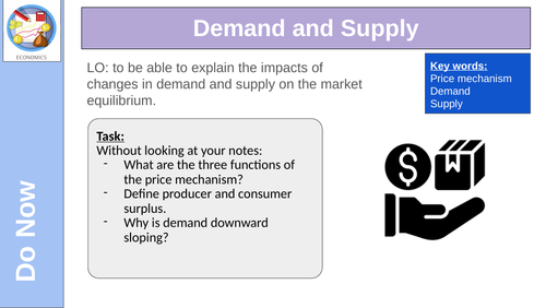 Supply Demand Revision | Teaching Resources