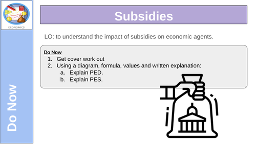Subsidies Economics | Teaching Resources