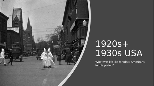 Black Americans in the 1920s and 1930s Powerpoint | Teaching Resources