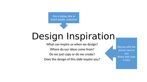 Designing Inspiration Cover Lesson | Teaching Resources