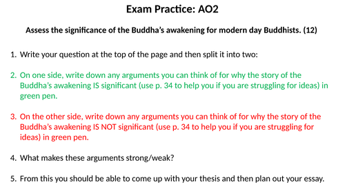 A Level Buddhism: Essay Writing Edexcel | Teaching Resources A Level Buddhism: Essay Writing Edexcel | Teaching Resources