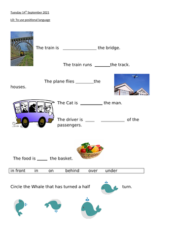 Year 1 position maths worksheets | Teaching Resources