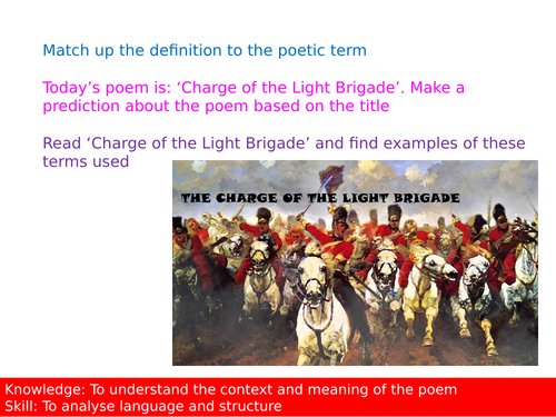 Charge of the Light Brigade | Teaching Resources