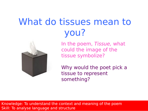 Tissue | Teaching Resources