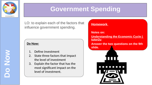 Government Spending Economics Edexcel | Teaching Resources