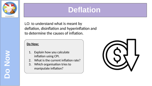 Deflation END | Teaching Resources