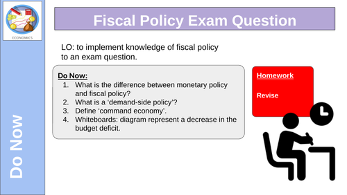 Fiscal Policy Exam Question | Teaching Resources