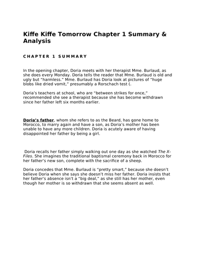 Teaching Resource A LEVEL FRENCH : essay writing on Kiffe Kiffe Demain ...
