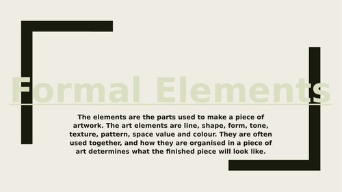 Elements of art full powerpoint | Teaching Resources