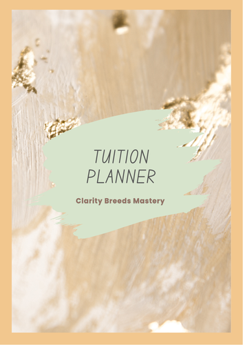 Private tutor planner | Teaching Resources