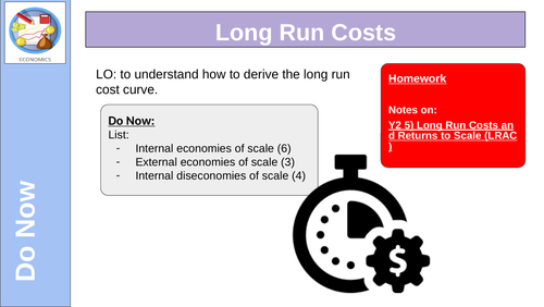 Long Run Costs | Teaching Resources