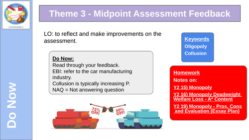 Theme 3 Midpoint Assessment Feedback Economics | Teaching Resources