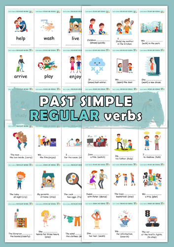 Past simple Regular verbs exercises. | Teaching Resources Past simple Regular verbs exercises. | Teaching Resources