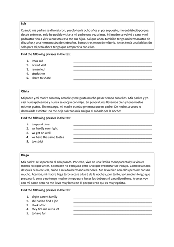 Spanish GCSE - Family and relationships | Teaching Resources